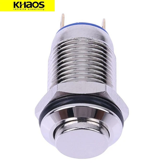 5X MOMENTARY PUSH Button Switch Metal Waterproof Push Button Start 12mm ...