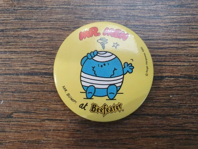 MR MEN AT Beefeater Mr Bump Resturant Cartoon Promotinal Vintage Pin ...