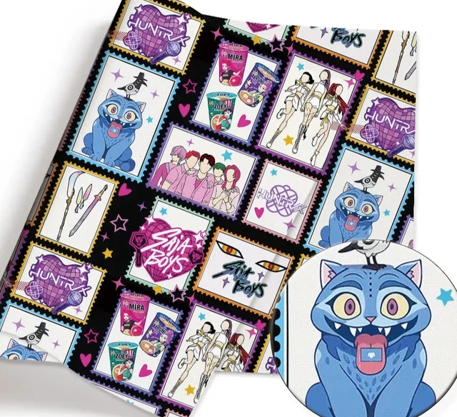 TISSU POLYCOTON KPOP Demon Hunters Huntrix Demi Yard (18” X 55”) 47517 ...