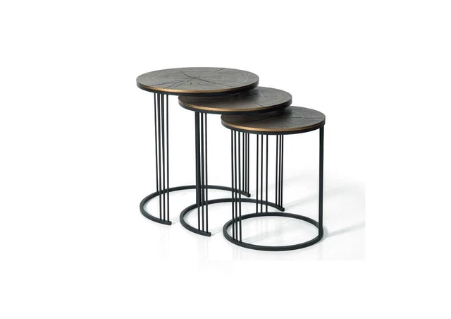 TABLE BASSE MODERNE Table D'Appoint Design Table de Salon Tableaux 3x ...