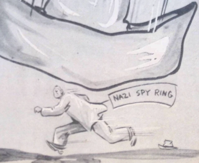 NAZI SPY RING Brazil Snuffed Out Original Political Cartoon WWII 3/27 ...