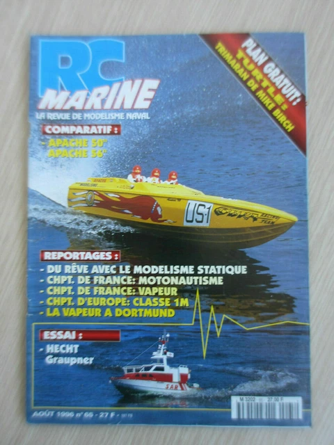 REVUE RC MARINE N° 65 Plan Turtle Trimaran De Mike Birch Apache 50" 56 ...