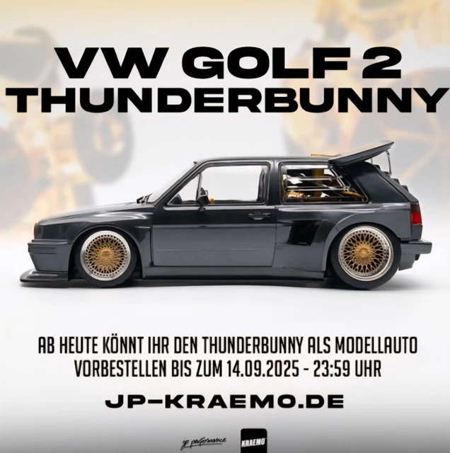 VW GOLF 2 GTI 1:18 Modellauto - JP Performance Thunderbunny VR6 EUR 155 ...