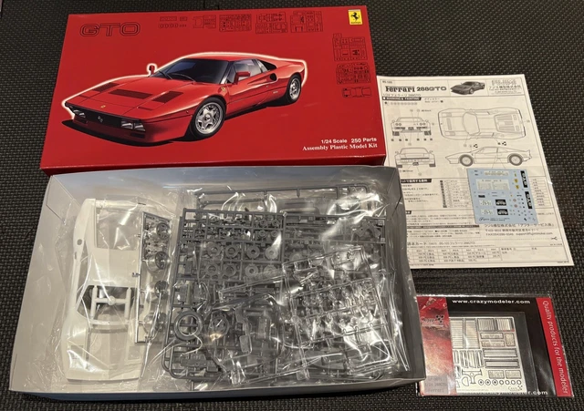FUJIMI 1/24 SCALE Ferrari 288 GTO Model Kit with Photoetch £57.88 ...