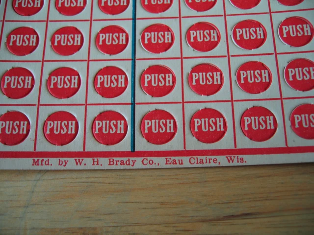 VINTAGE 1940S BASEBALL Punch Card Game W.H. Brady Co. Candy Bar Game ...