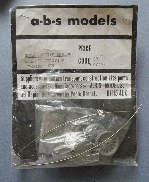 ABS MODELS ROAD Vehicle Series White Metal 4mm Scale Kit Allchin ...