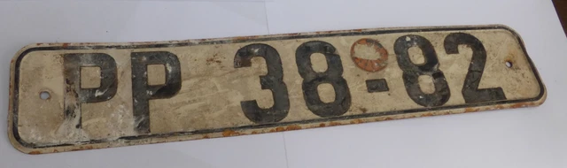 ALT DDR NUMMERNSCHILD Kennzeichen KFZ Schild Autokennzeichen Trabant ...
