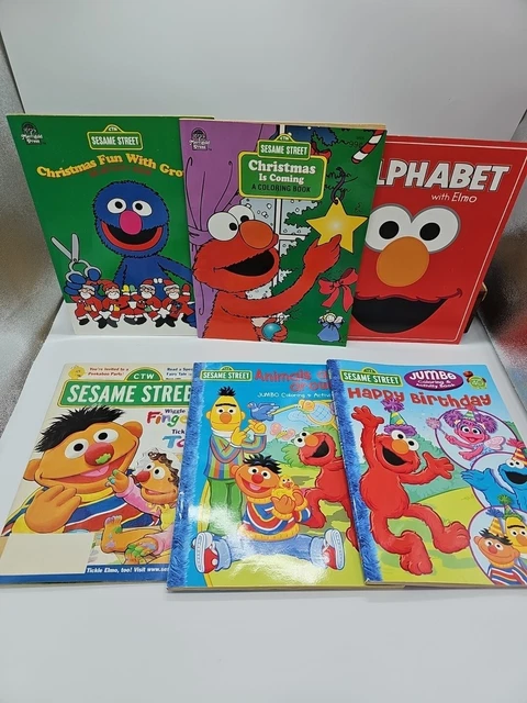 VINTAGE SESAME STREET Coloring And Activity Books 1989-2011 Lot Of Six ...