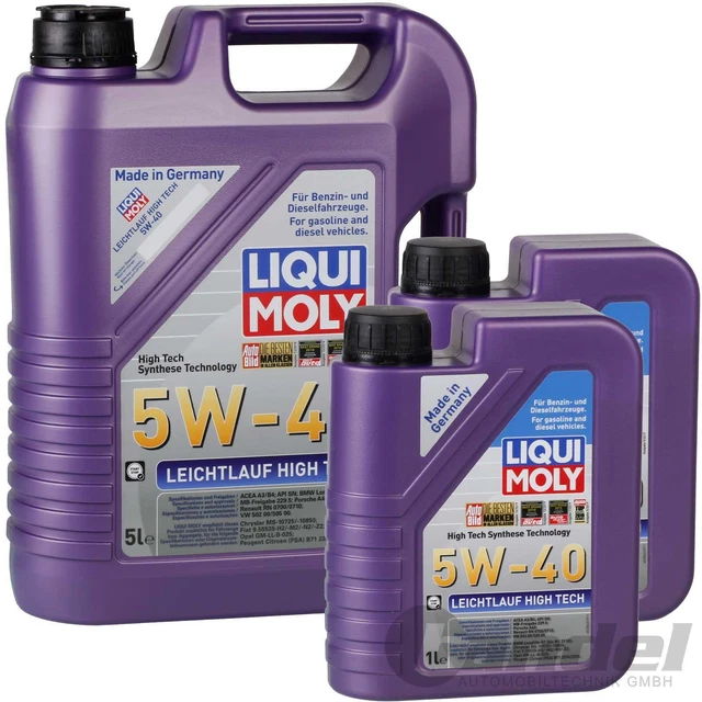 7L LIQUI MOLY MOTORÖL LEICHTLAUF HIGH TECH 5W40 passend für 229.5 50200 ...