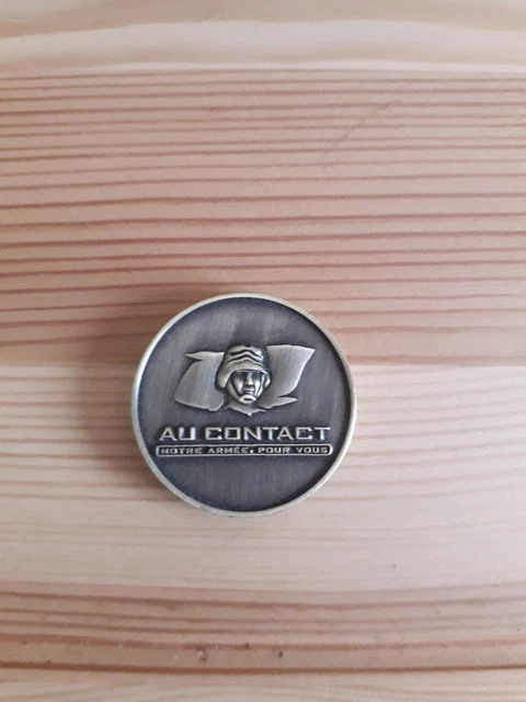 COINS MEDAILLE INSIGNE Militaire armée de terre, au contact, CEMAT EUR ...
