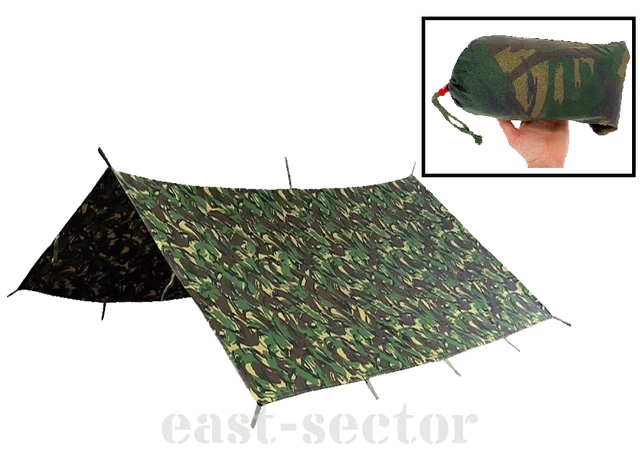 BRITISH ARMY SURPLUS DPM Camo Basha Tarp Tent Stretcher Groundsheet ...