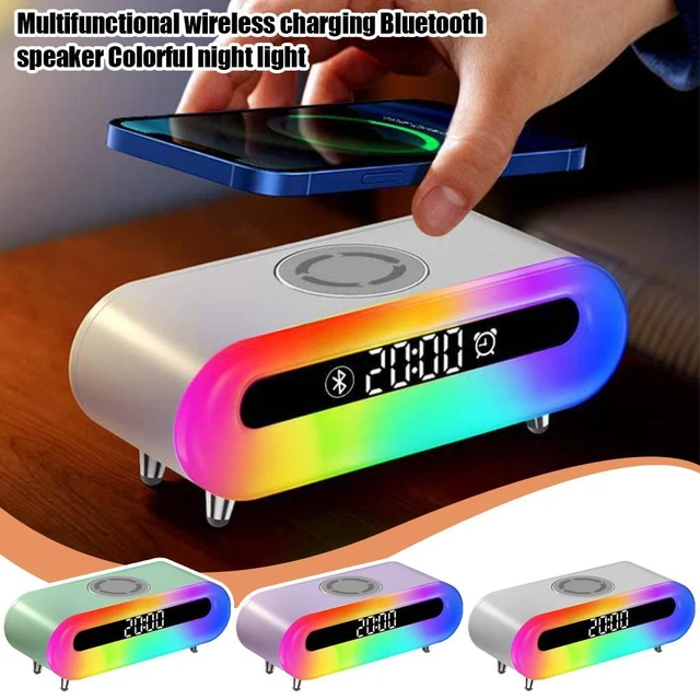 MULTIFUNCTIONAL WIRELESS CHARGING Bluetooth Speaker Colorful Night ...