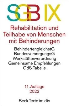 SGB IX REHABILITATION und Teilhabe von Menschen mit B... | Livre | état ...