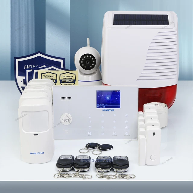 Homsecur Lcd Wirelessandwired 4ggsm Wifi Home Security Alarm Systemip