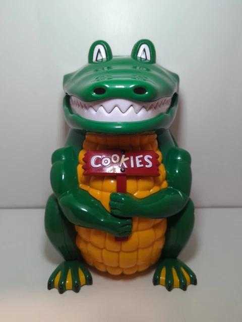 ALLIGATOR COOKIE JAR Fun Damental Too Plastic 1999 Cajun Crocodile ...