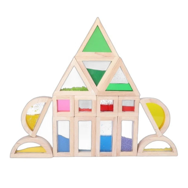 BLOCS CONSTRUCTION EN bois -en-ciel, blocs éducatifs pour l ...