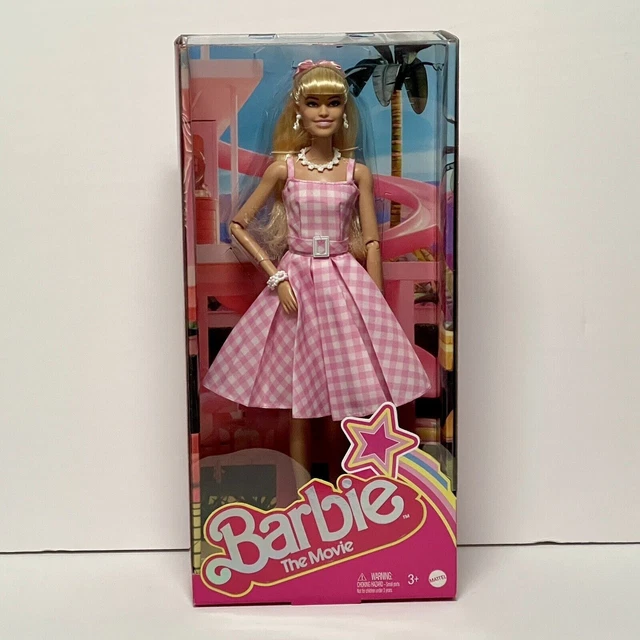 BARBIE THE MOVIE Doll Margot Robbie - Barbie In Pink Gingham Dress ...