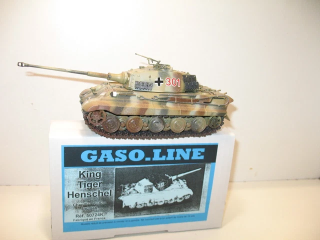GASO LINE 1:50 (solido) char king tiger henschel militaire bataille ...