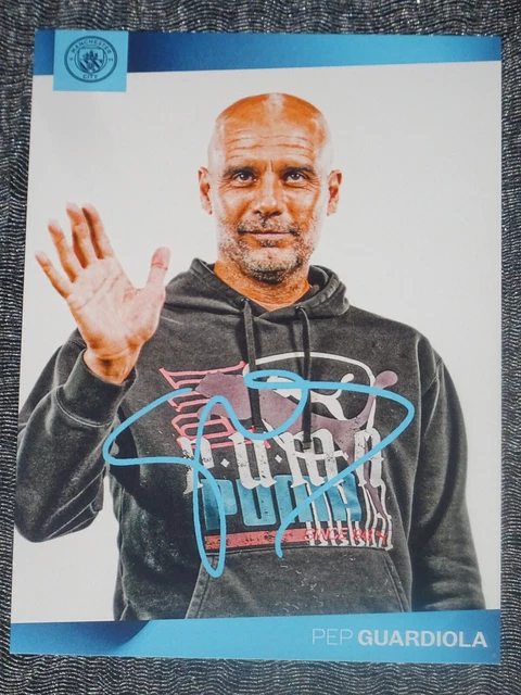 PEP GUADIOLA MANCHESTER City 2024/2025 club player card (printed ...