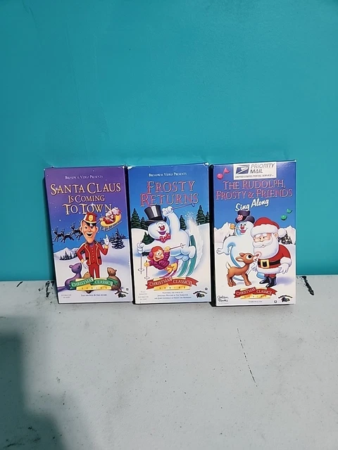 CHRISTMAS CLASSICS SERIES VHS Lot of 3: Santa Claus, Frosty, Rudolph ...
