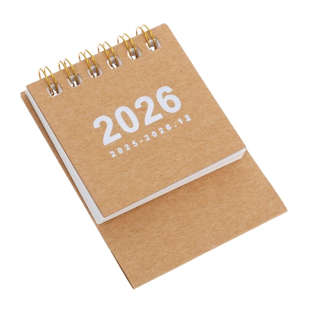MINI DESK CALENDAR 2026: Small Desktop Calendar with Tear off Pages for ...