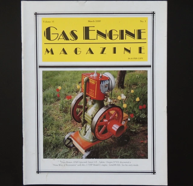 GAS ENGINE MAGAZINE 2000 March Early Small Gas Steam Old Farm Tractors ...