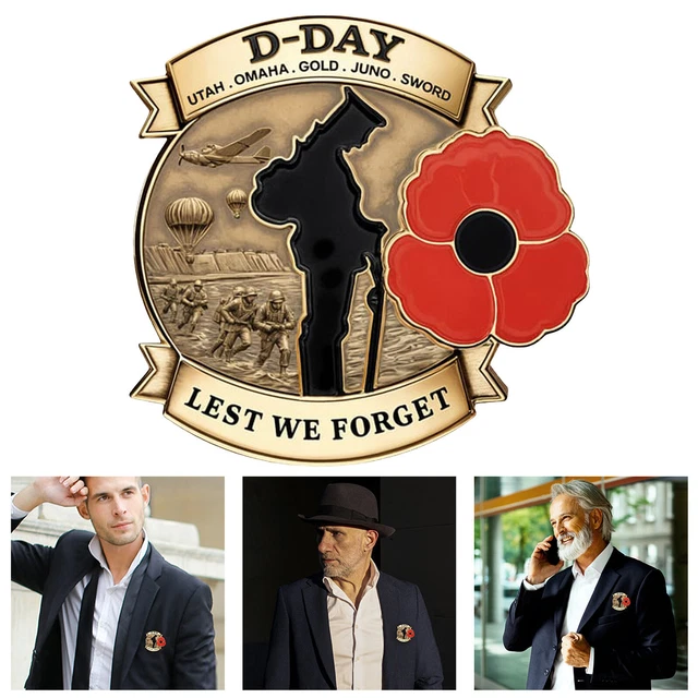 RIBBON BROOCH D Day 80th Anniversary Commemorative Badge Anniversary ...
