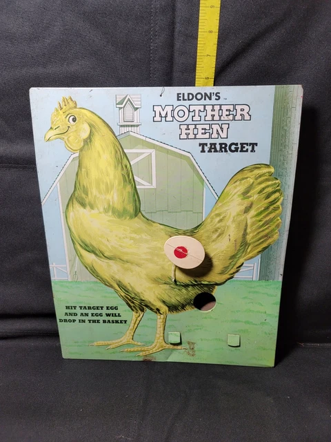 VINTAGE ELDON MOTHER Hen Target Game Pressed Steel Works £94.84 ...