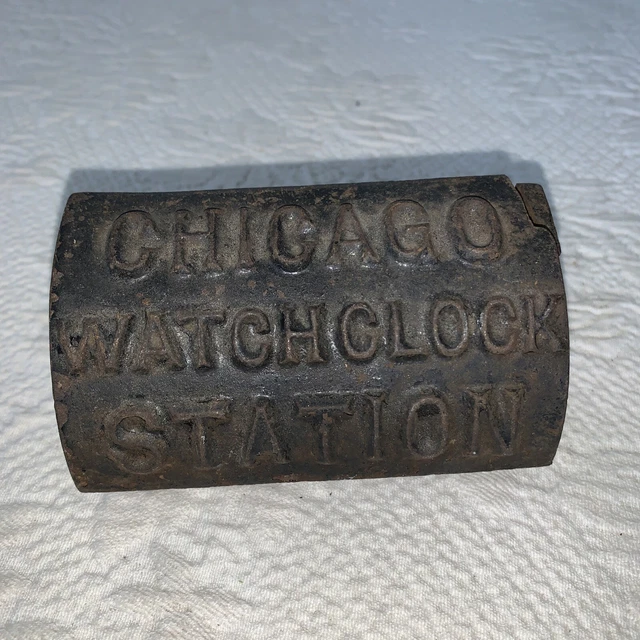 VINTAGE CAST IRON Chicago Watchclock Station Watchman’s Box $26.86 ...