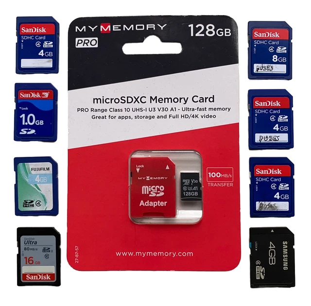 OLD CAMERA SD MEMORY CARD BUNDLE Some With Pics Of Buses 4GB 8GB 16GB ...