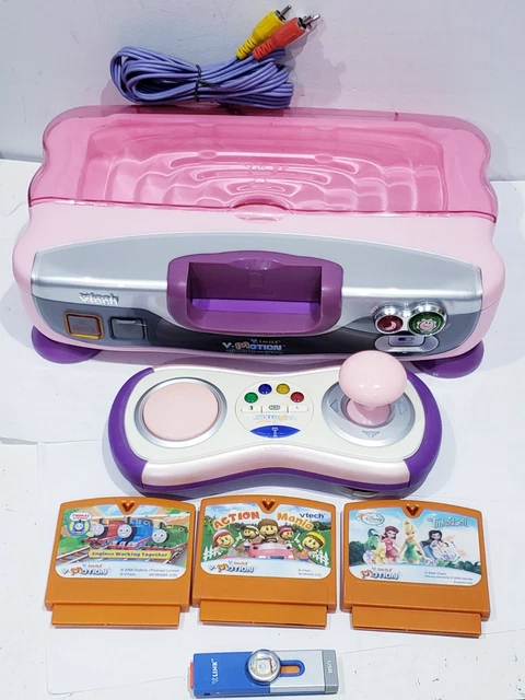 VTECH V.SMILE V-MOTION Active Learning System Console With 3 Games ...