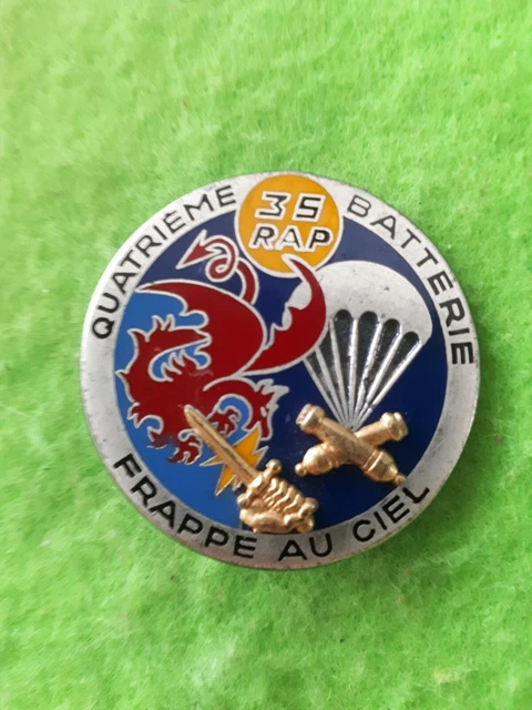 INSIGNE 35° RAP/4°BATTERIE, Régiment Artillerie Parachutiste EUR 8,00 ...