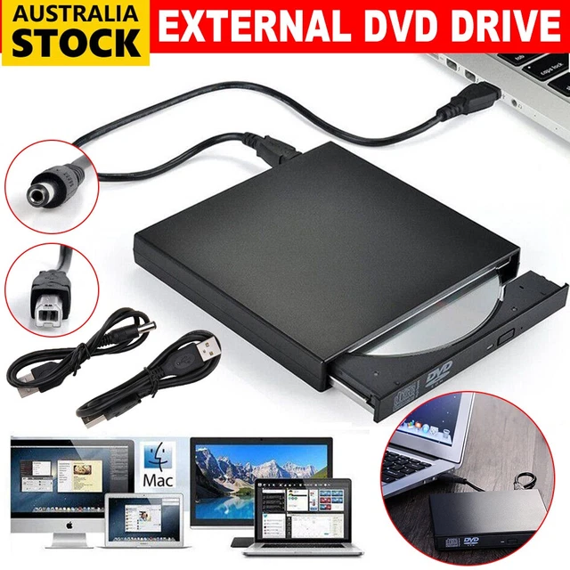 FOR LAPTOP PC Portable Desktop External DVD Drive CD Burner Player USB ...
