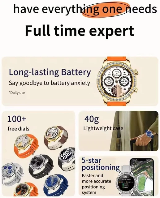 SMARTWATCH AMOLED EBMBOOK Luxury 1,52" Pro Max Rotondo | Impermeabile ...