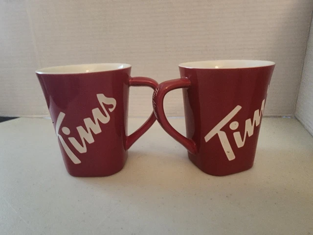 2 2013 TIM Hortons Limited Edition #/N013 Red Coffee Mug Cup 3D Etched ...