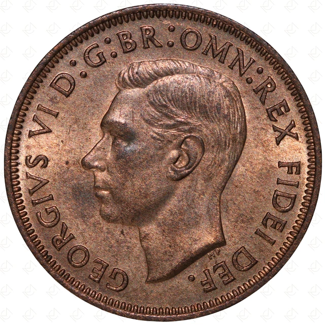1950 GREAT BRITAIN George VI Half Penny Coin – Dies 2+O – Bronze £3.00 ...