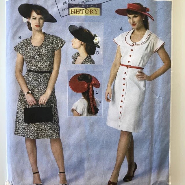 BUTTERICK SEWING PATTERN B6363 40s 50s Dress Costume Size 14 16 18 20 ...