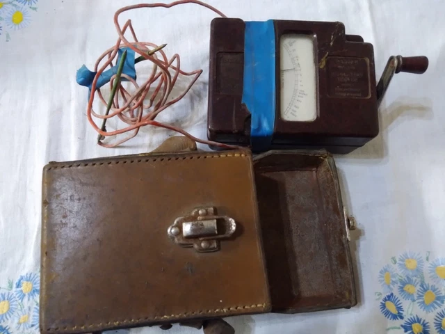 VINTAGE MEGGER WINDUP insulation tester collector condition unknown £13 ...