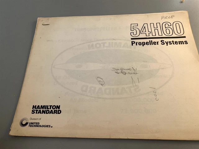 HAMILTON STANDARD 54H60 Propeller Training Booklet C-130 Hercules ...