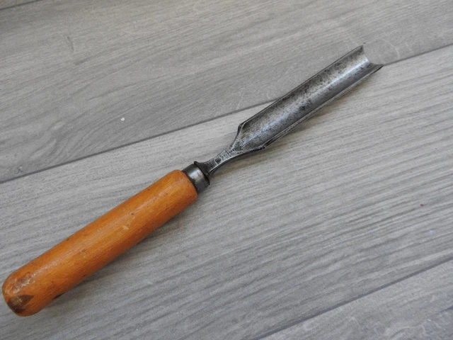 ANCIEN OUTIL GOUGE creuse ciseaux à bois menuisier tournage GOLDENBERG ...