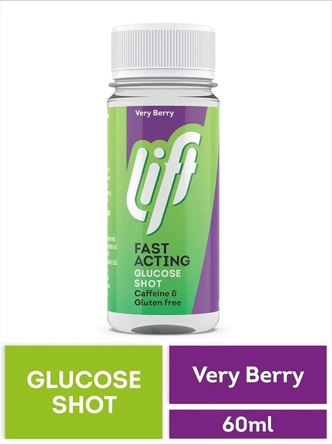 LIFT FAST ACTING Glucose Energy Juice Shots Very Berry 12 Pack Of 60ml ...