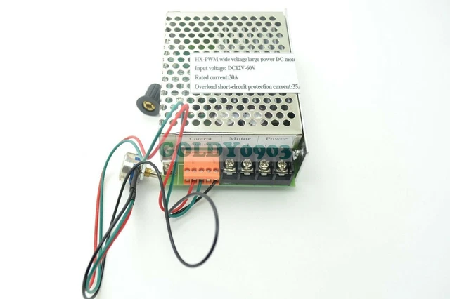 DRIVER CONTROLLER VELOCITÀ motore ingresso HX-PWM DC12V-60V uscita 30 A DC EUR 44,52 - PicClick IT