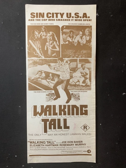 WALKING TALL RARE Australian Daybill Movie Poster Southern crime action ...