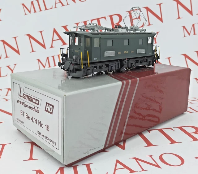 LEMACO H0-040/1 - H0 1/87 - ELECTRIC LOCOMOTIVE Be 4/4 n°16 GREEN - BT ...