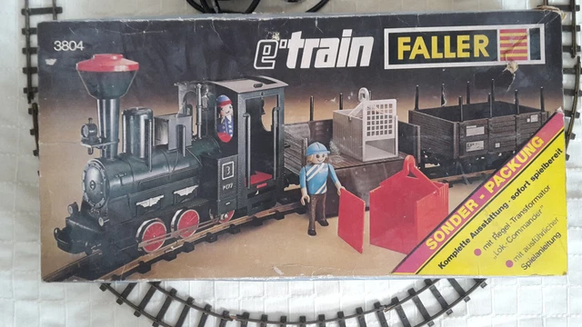 FALLER E-TRAIN SPUR 0 - Eisenbahn Set, Lok, 2 Waggons, Schienen, 1 ...