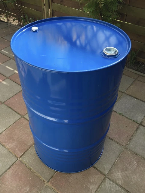 METALLFASS 200 LITER Spund Blechfass Stahlfass Ölfass Feuertonne ...