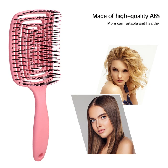 FLUFFY STYLE COMB Hollow Smooth Hair Massage Comb Wet and Dry Use for ...