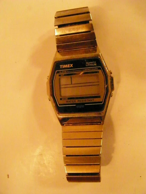 VINTAGE TIMEX QUARTZ Lithium Digital Men's Watch Alarm Chronograph £24. ...