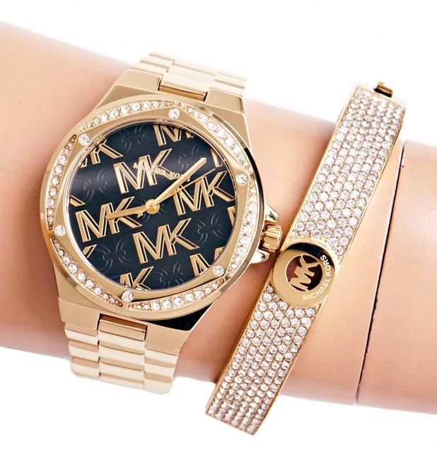 MICHAEL KORS UHR Damenuhr Armbanduhr Lennox MK7404 IP Gold neu EUR 149 ...