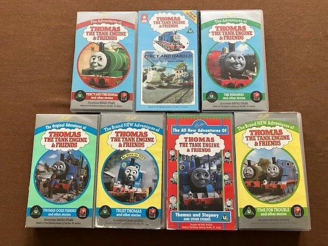 7 THOMAS THE Tank Engine VHS Videos - Narrated by Ringo Starr + Michael ...